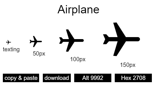 "Airplane": Emoji and Codes