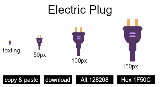 "Electric Plug": Emoji and Codes