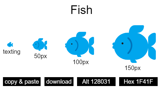 "Fish": Emoji and Codes