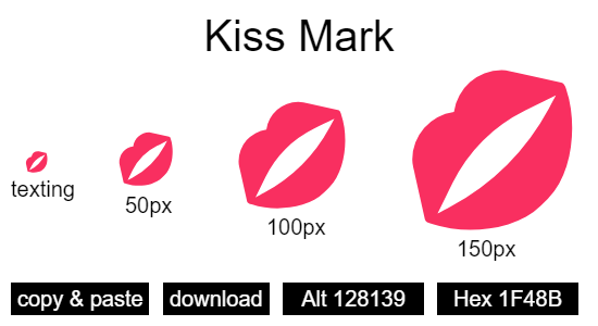 "Kiss Mark": Emoji and Codes