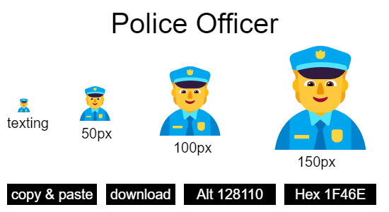 "Police Officer": Emoji and Codes