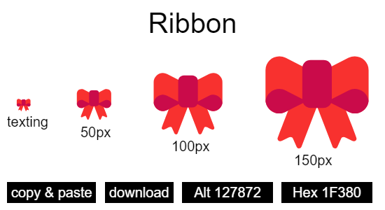 "Ribbon": Emoji and Codes