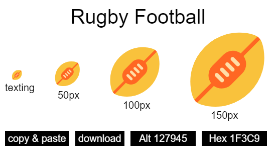 "Rugby Football": Emoji and Codes