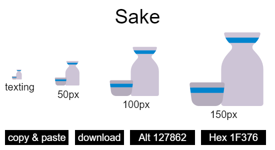 "Sake": Emoji and Codes