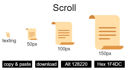 "Scroll": Emoji and Codes