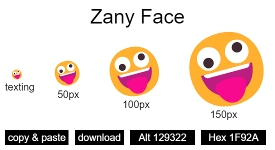 "Zany Face": Emoji and Codes