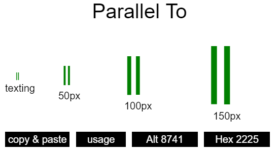 'Parallel-To' | Symbol and Codes