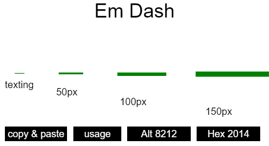 'Em-Dash' | Symbol and Codes
